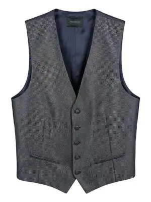 RAMON SANJURJO Polka-dot Waistcoat - Blue