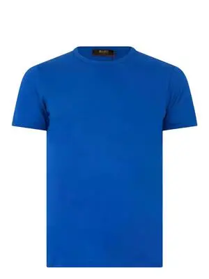 MOORER Farley Crew-neck Short-sleeve T-shirt - Blue