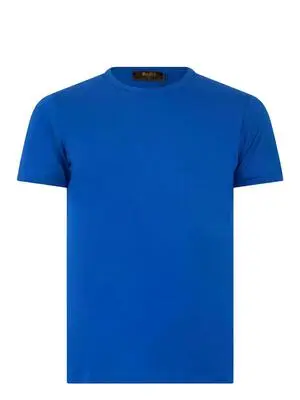 MOORER Farley Crew-neck Short-sleeve T-shirt - Blue