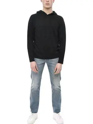 PAOLO PECORA Wool Hoodie - Black