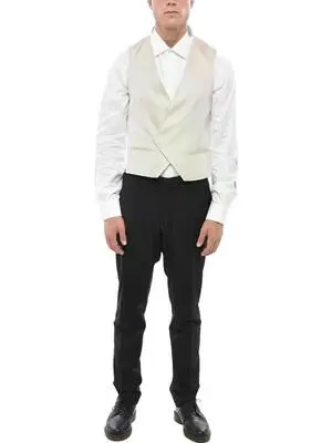 Corneliani Embroidered Double-breasted Waistcoat - Neutrals