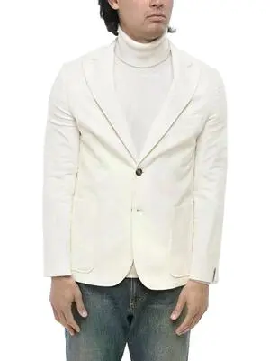 PAOLO PECORA Single-breasted Blazer - White