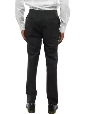 Corneliani Flat-front Wool Trousers - Grey