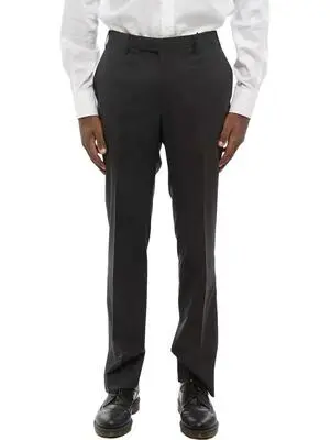 Corneliani Flat-front Wool Trousers - Grey