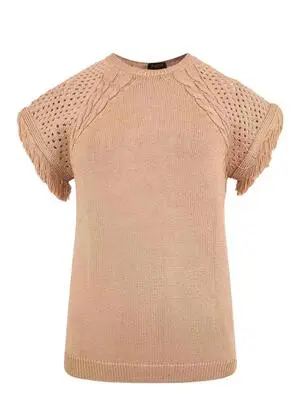 MOORER Fringe-trimmed Cable-knit Sweater - Neutrals
