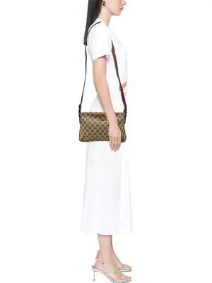 Gucci Gg Canvas Web Crossbody Bag - Neutrals