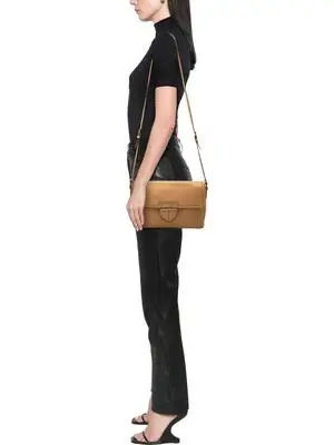 Prada City Calf Pattina Crossbody Bag - Brown