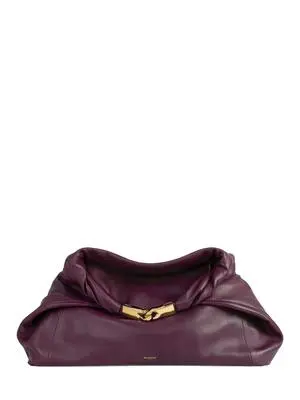 Balmain Dinner At 8 Medium Bag In Smooth Leather - Purple