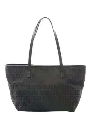 Fendi Zucchino Canvas Tote Bag - Brown