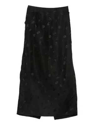 Cecilie Bahnsen Umina Floral-jacquard Midi Skirt - Black