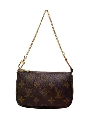 LOUIS VUITTON Monogram Mini Pochette Accessoires Handbag - Brown