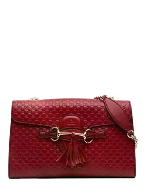Gucci Microssima Emily Shoulder Bag - Red