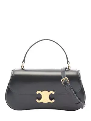 Celine Shiny Calfskin Lola Satchel - Black