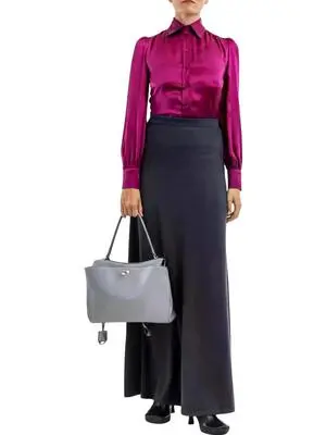 Balenciaga High-waisted Maxi Skirt - Grey