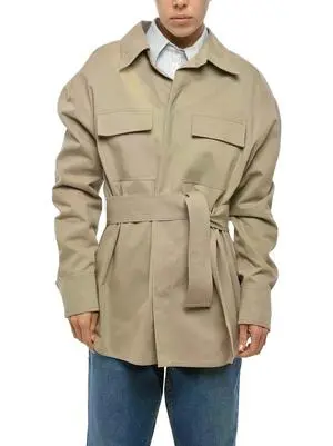SUPER BLOND Belted Shirt - Neutrals