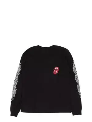 Chrome Hearts X Rolling Stones Graphic Long Sleeve Sweatshirt - Black