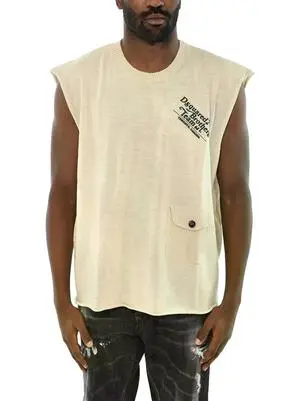 Dsquared2 Sleeveless Logo Print Vest - Neutrals