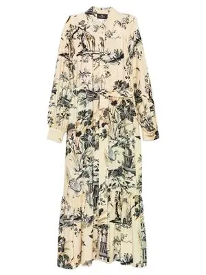 ETRO ETRO Scenic Print Tiered Maxi Dress