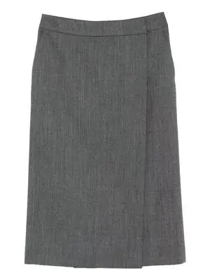 Ermanno Scervino Midi Wrap Skirt - Grey