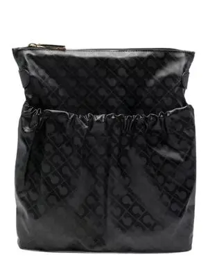 GHERARDINI Monogram Print Cross Body Bag - Black