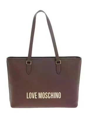 Moschino Logo-lettering Tote Bag - Brown