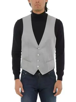 Corneliani Single-breasted Sleeveless Waistcoat - Grey