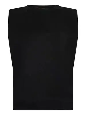 MOORER Sleeveless Vest - Black