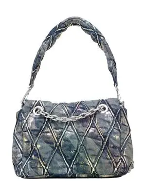 DIESEL® Quilted Metallic-foil Shoulder Bag - Blue