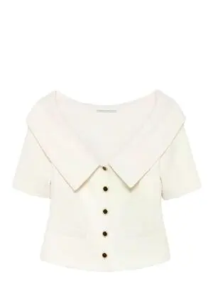ALESSANDRA RICH Alessandra Rich Off-Shoulder Bouclé Jacket