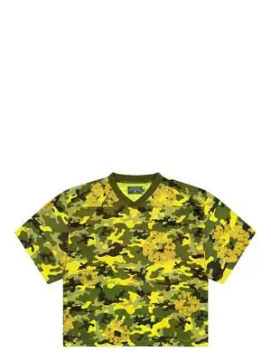DENIM TEARS Camouflage Wreath Mesh T-shirt - Yellow