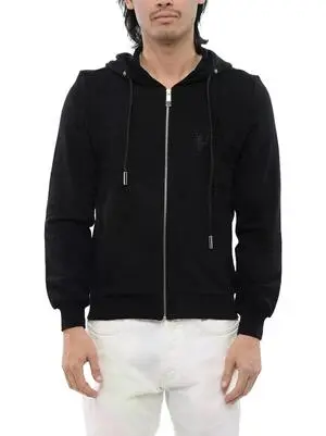 John Richmond Embellished Zip-up Hoodie - Black