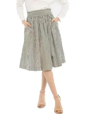 Woolrich Striped Midi Skirt - Neutrals