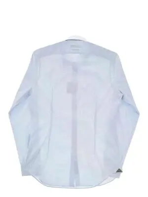 Corneliani Checked-pattern Slim-fit Shirt - Blue