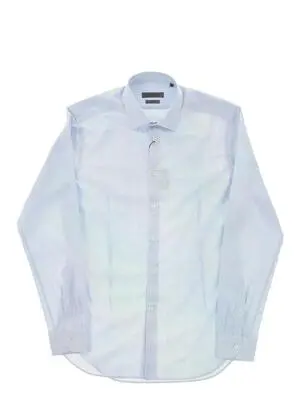 Corneliani Checked-pattern Slim-fit Shirt - Blue