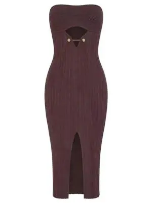 Cult Gaia Christy Cut-out Midi Dress - Brown