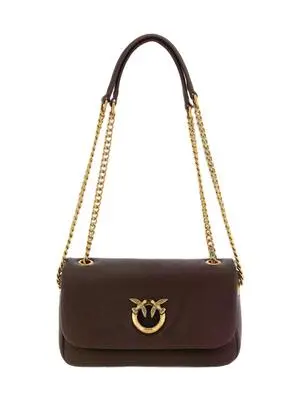 Pinko Love Birds Shoulder Bag - Brown
