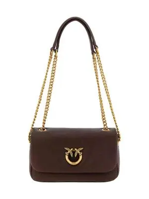 Pinko Love Birds Shoulder Bag - Brown