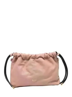 N°21 Nº21 Eva Ruched Leather Shoulder Bag Pink