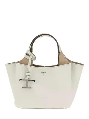 TOD'S Timeless Leather Tote Bag - Neutrals