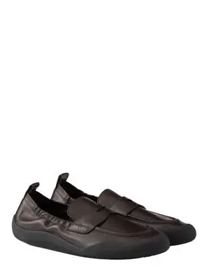 Prada Speedrock Leather Loafers - Brown