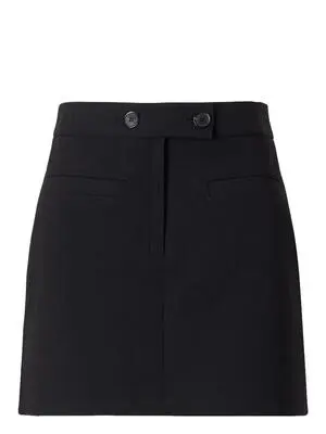 COURRÃ¨GES Courrèges Tailored Mini Skirt With Logo Patch - Black