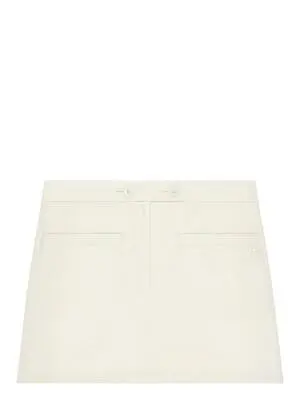 COURRÃ¨GES Courrèges Tailored Mini Skirt With Embroidered Logo - White