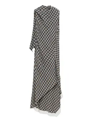Loewe Checked Dress - Blue
