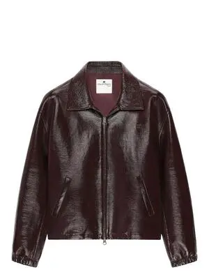 COURRÃ¨GES Courrèges Vinyl Bomber Jacket - Red