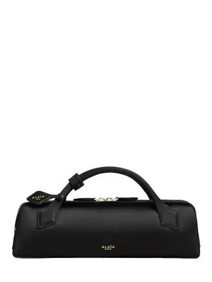 ALAÃA Le Teckel Clutch In Satin - Black