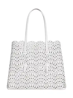ALAÃA Alaïa Mina 37 Bag In Vienne Wave Calfskin - White