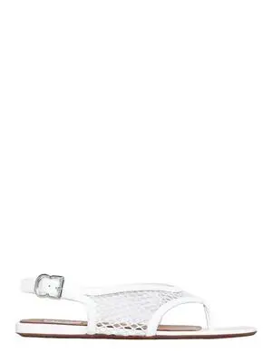 Alaïa Fishnet Thong Sandals - White