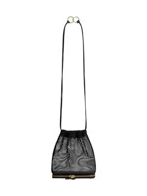 ALAÃA Alaïa Le Pochon Fishnet Bag - Black