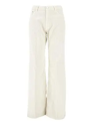HAIKURE Clara Corduroy Wide Leg Pants - White