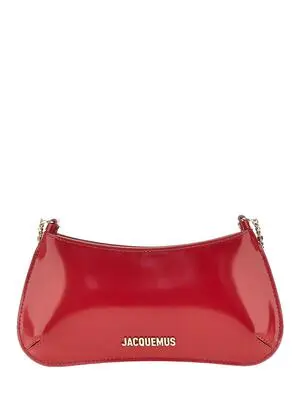 Jacquemus Small 'bisou Chaine' Leather Bag - Red